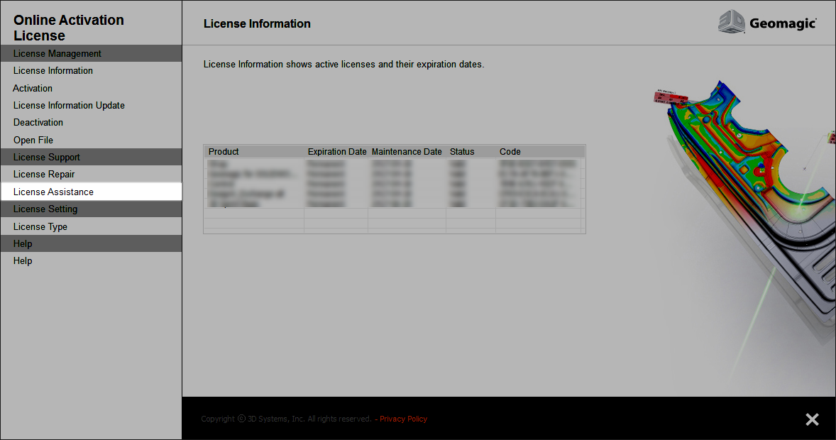 How to locate the software license key