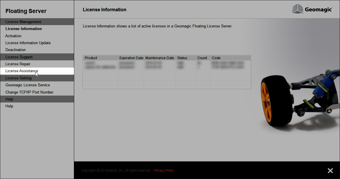 How to locate the software license key
