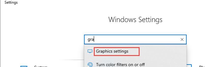 How to change Windows graphics settings