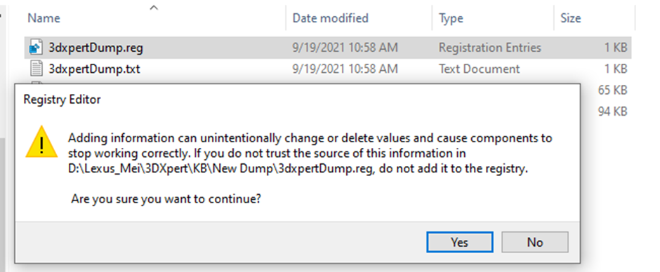 How to create a Dump file