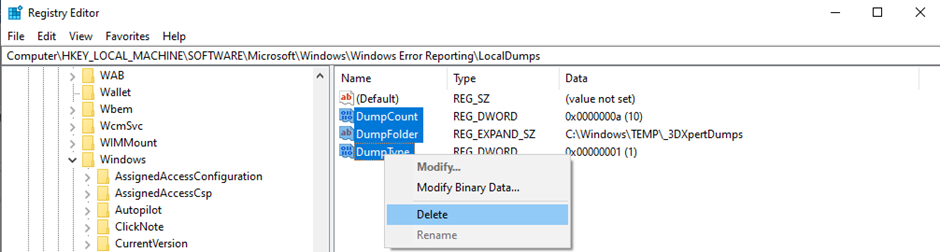 How to create a Dump file from 3DXpert