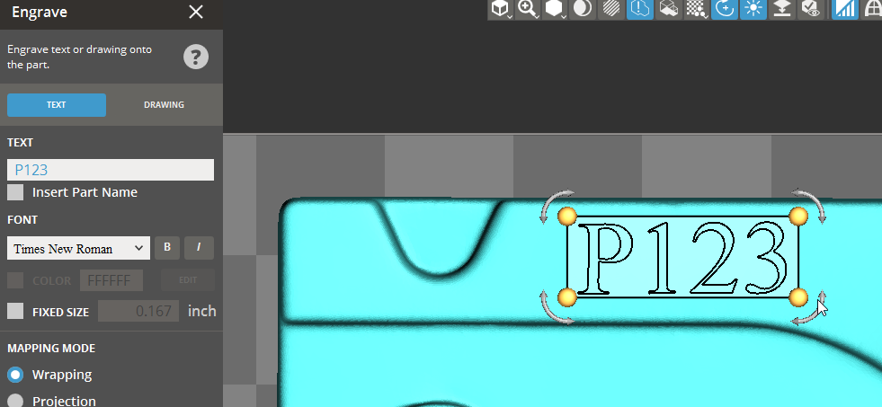 How to add labels/engrave in 3D Sprint